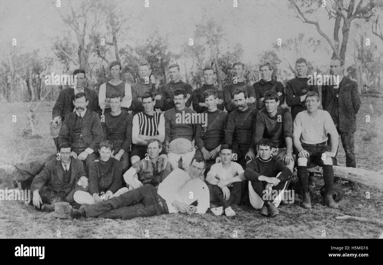 This portrait captures an Australian Rules Football (AFL) team from the ...