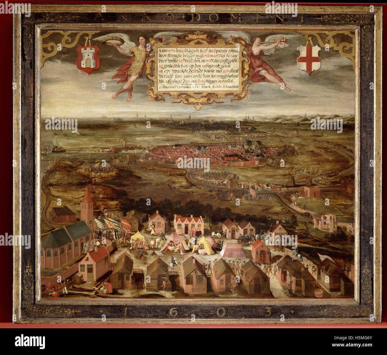 The image titled '1573 het beleg van Alkmaar 279' depicts a scene from ...