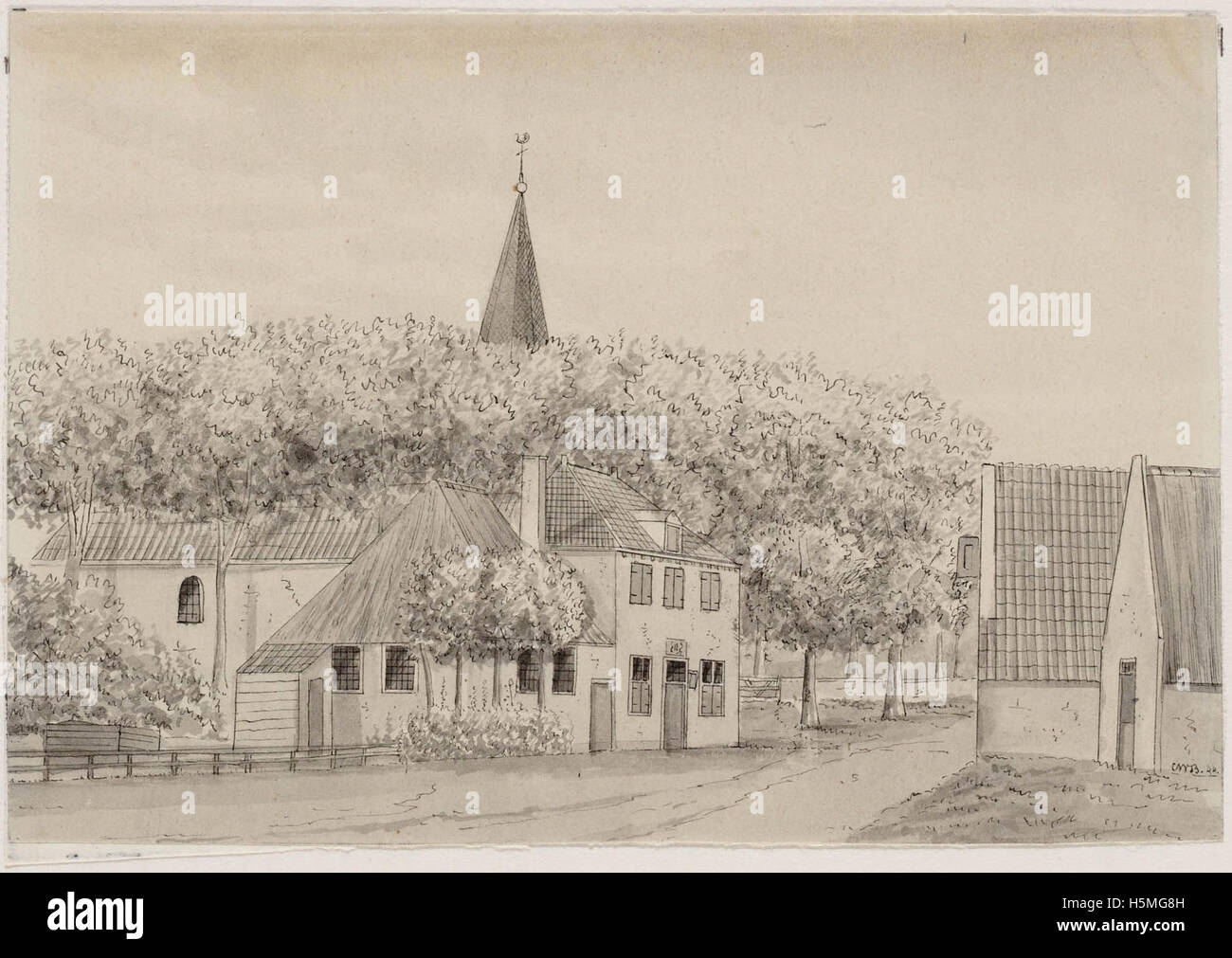 A photograph of Heiloo, a town in the Netherlands, taken in 1900. This ...