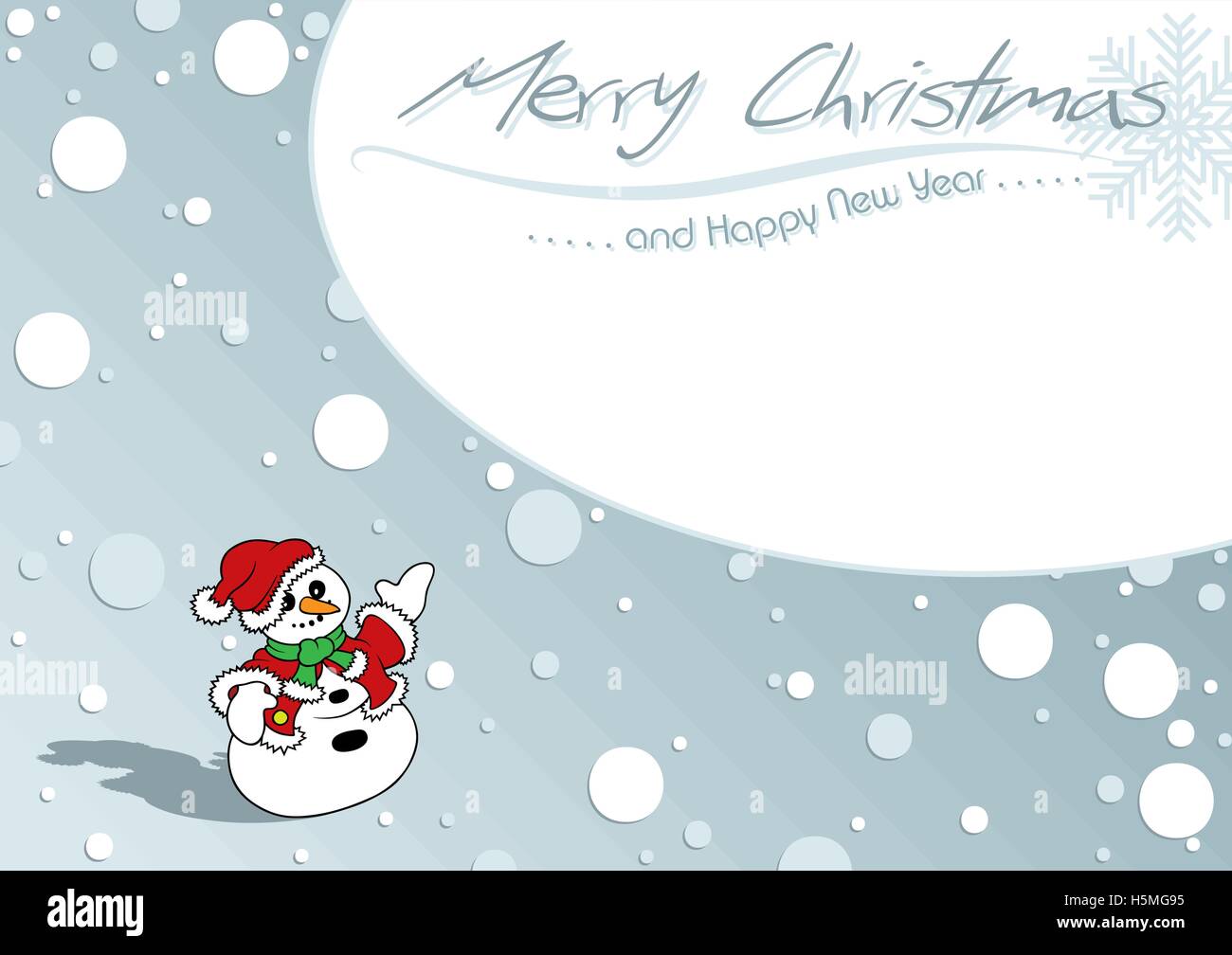 Snowman Presenting a Merry Christmas Stock Vector Image & Art - Alamy