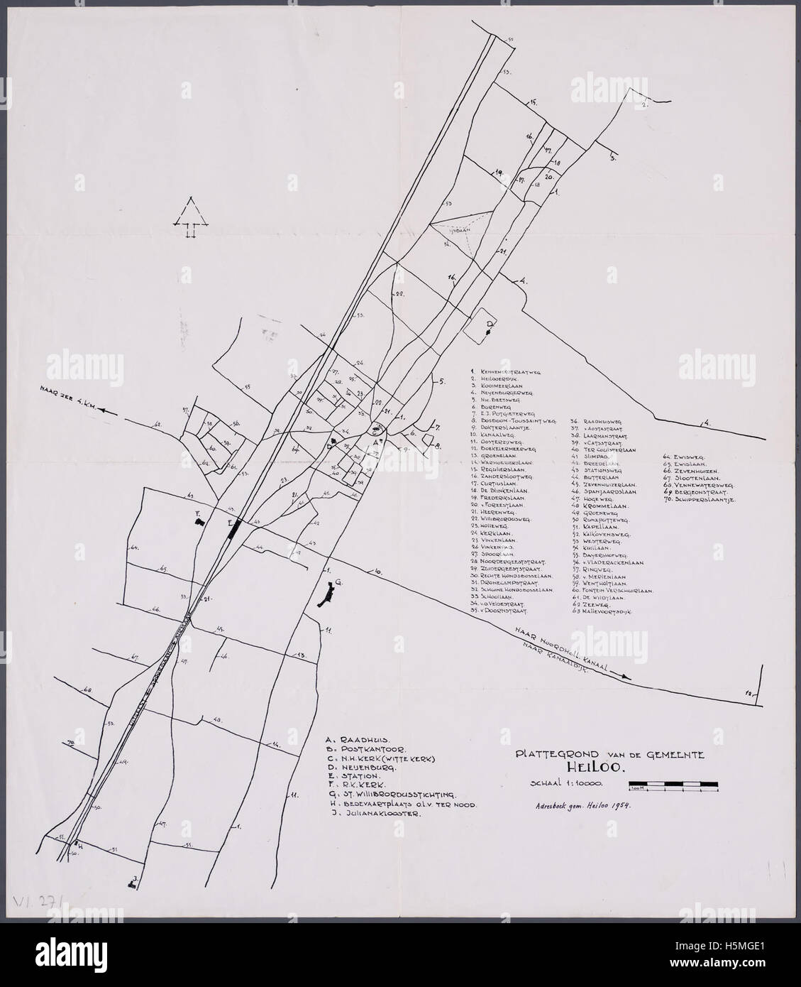 The town of Heiloo, located in the Netherlands, is depicted in a ...