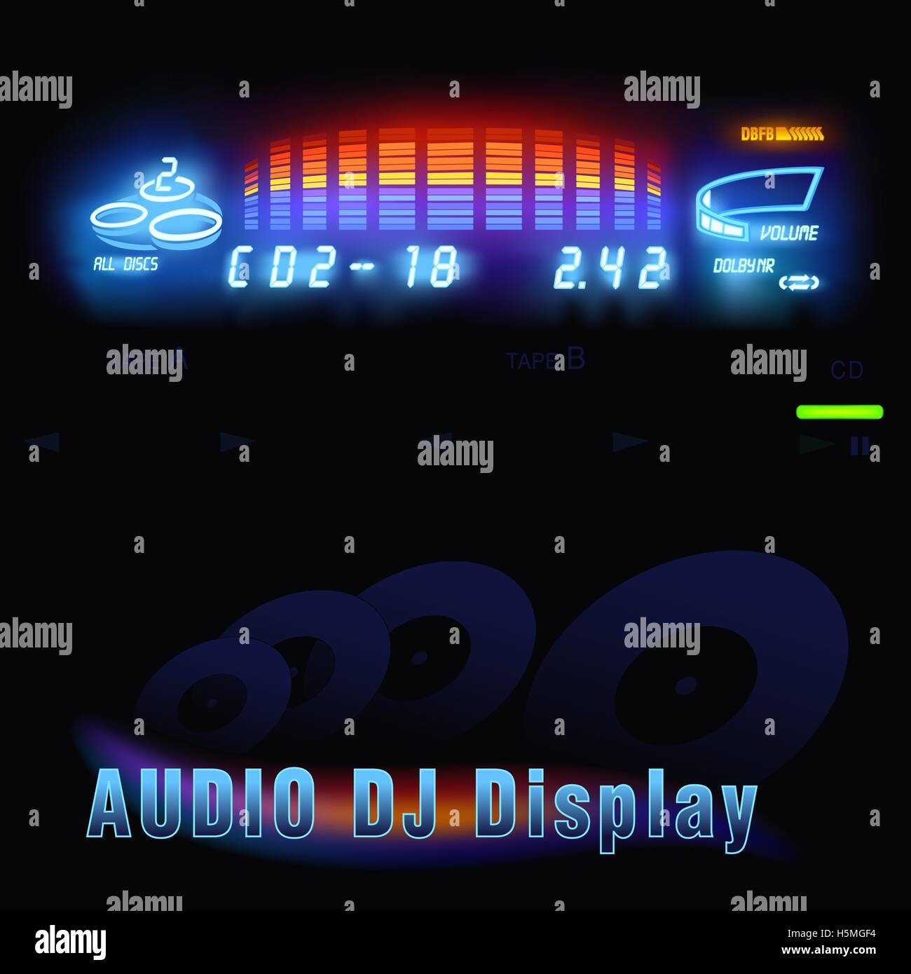 Audio DJ Display Stock Vector Image & Art - Alamy