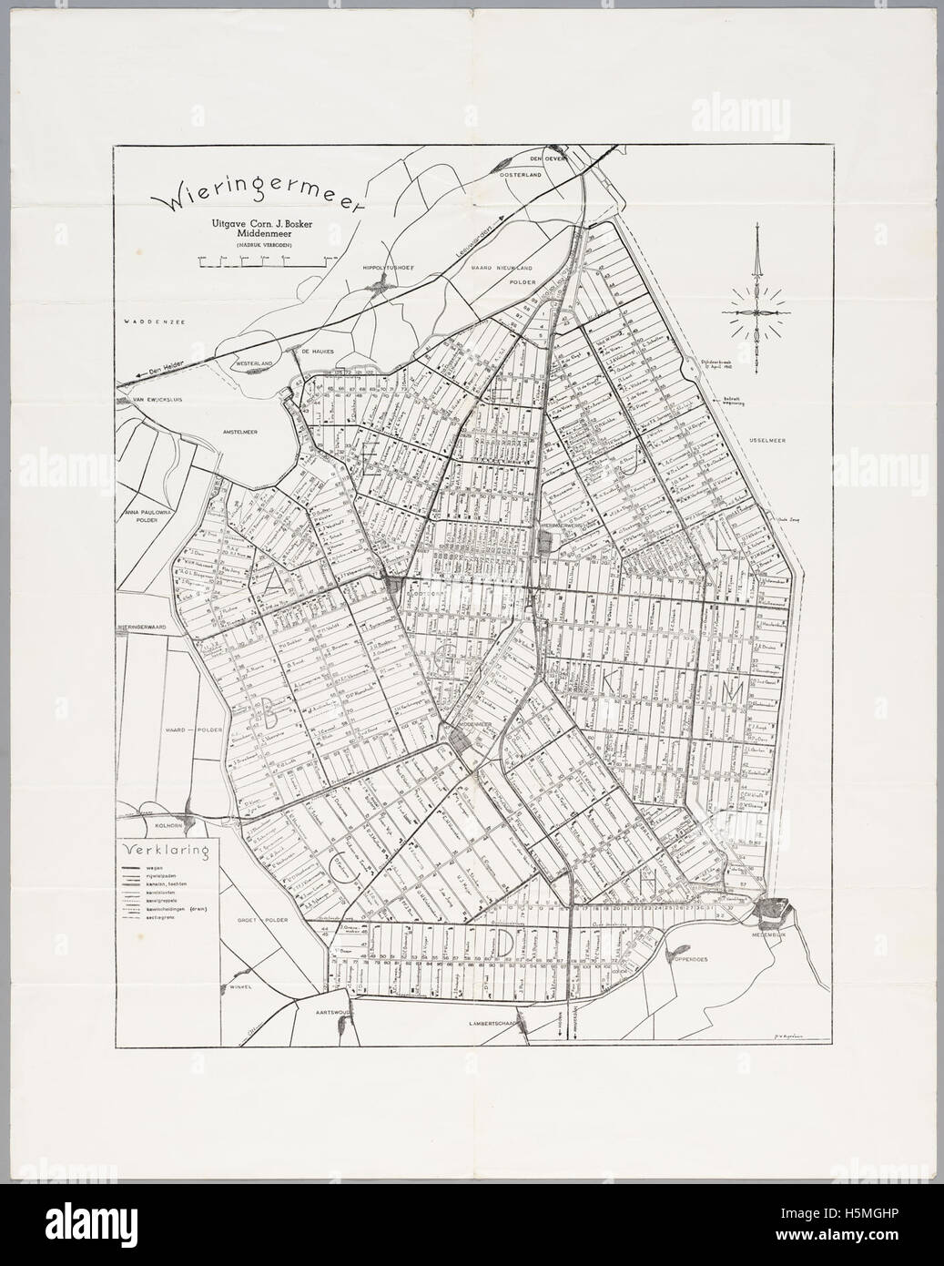 Wieringermeer, a polder in the Netherlands, is depicted in 1955. Known ...
