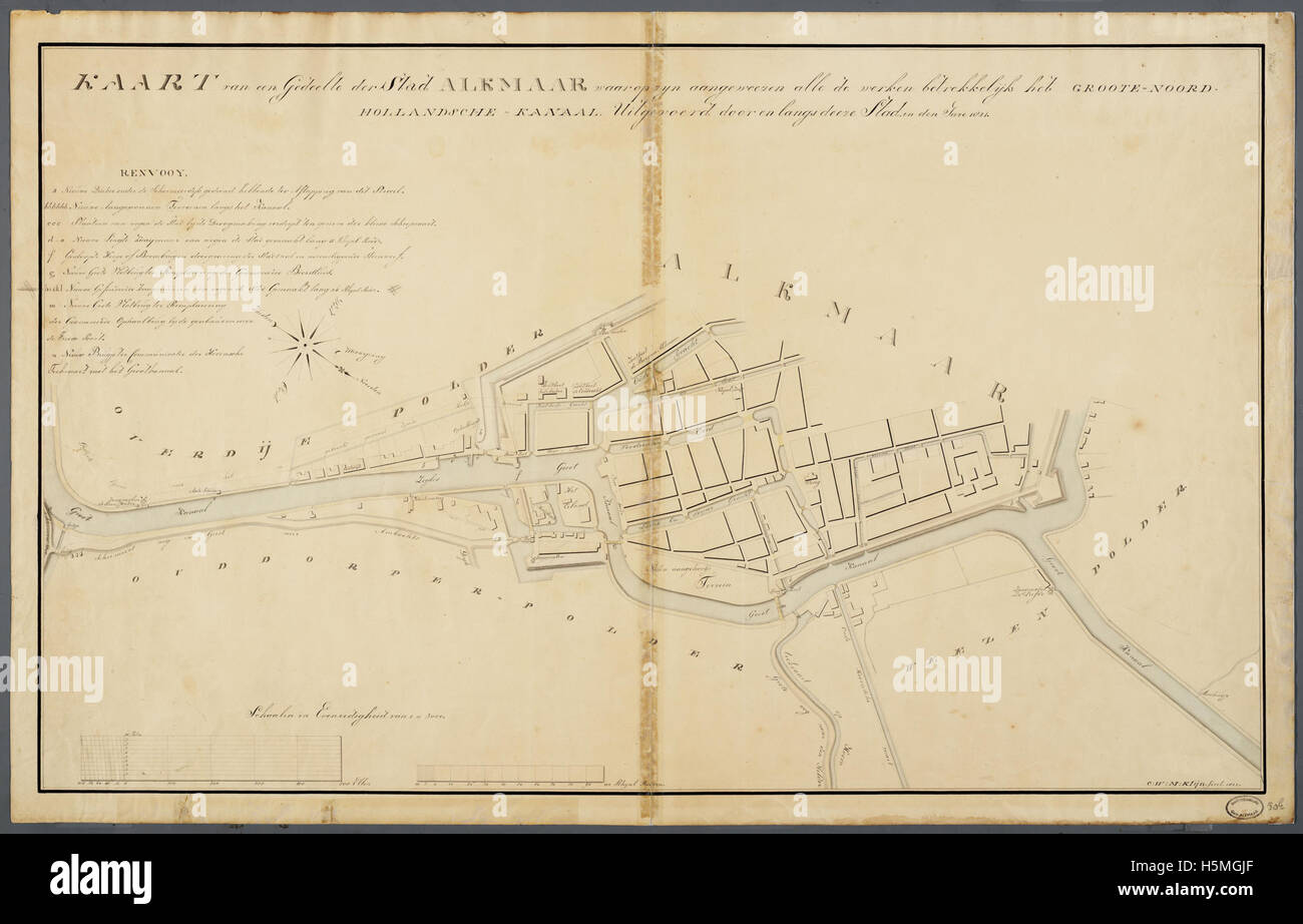 This map depicts the Noord-Hollands Kanaal, a canal in the Netherlands ...