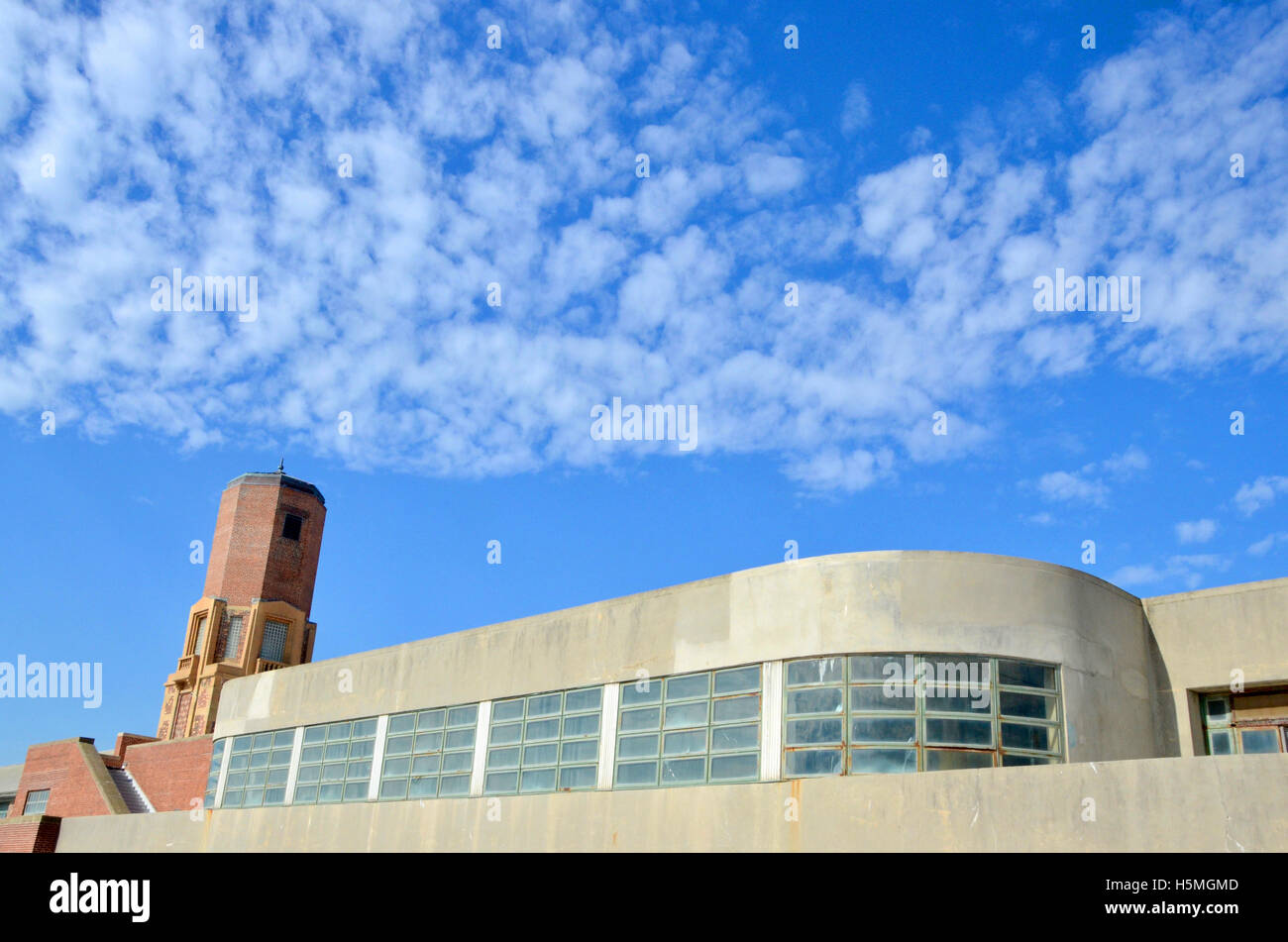 arc deco style bathhouse building at jakob riis beach brooklyn Stock ...