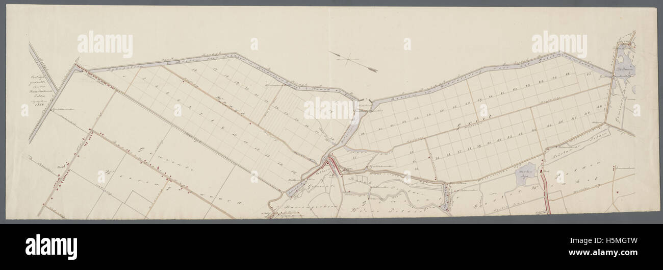 A historical map or document titled 'Waardpolder en Groetpolder' from ...
