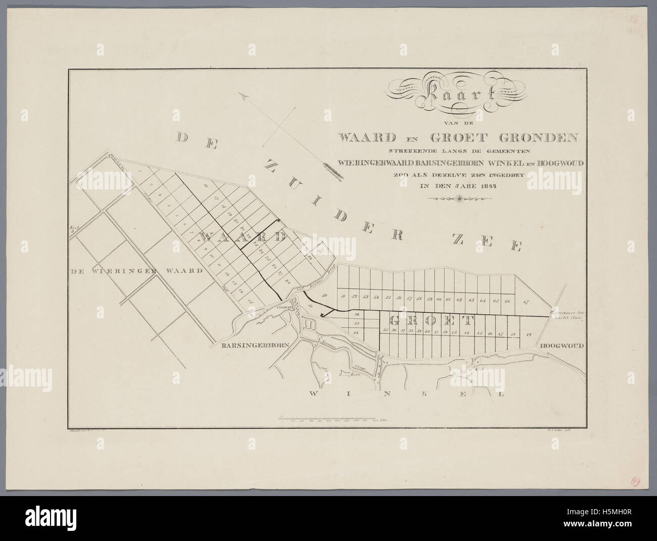 Waard- en Groetpolder is a historical area in the Netherlands depicted ...