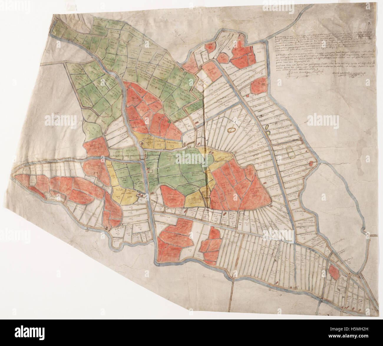 A historical map or document detailing the town of Egmond in 1620. The ...