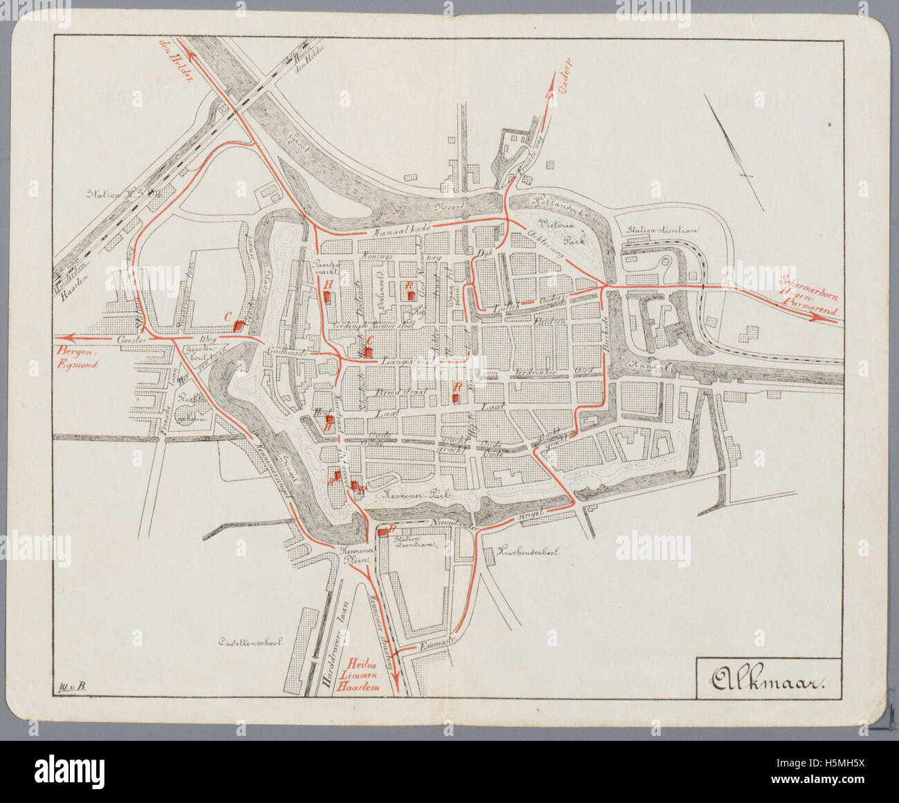 A reference to Alkmaar in the year 1905, likely illustrating the town's ...