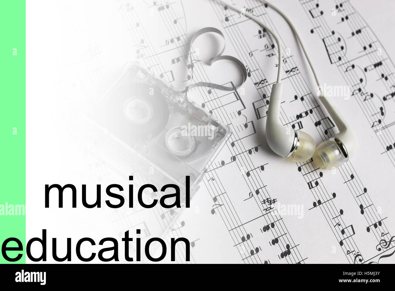 listen courses music notes background Stock Photo - Alamy