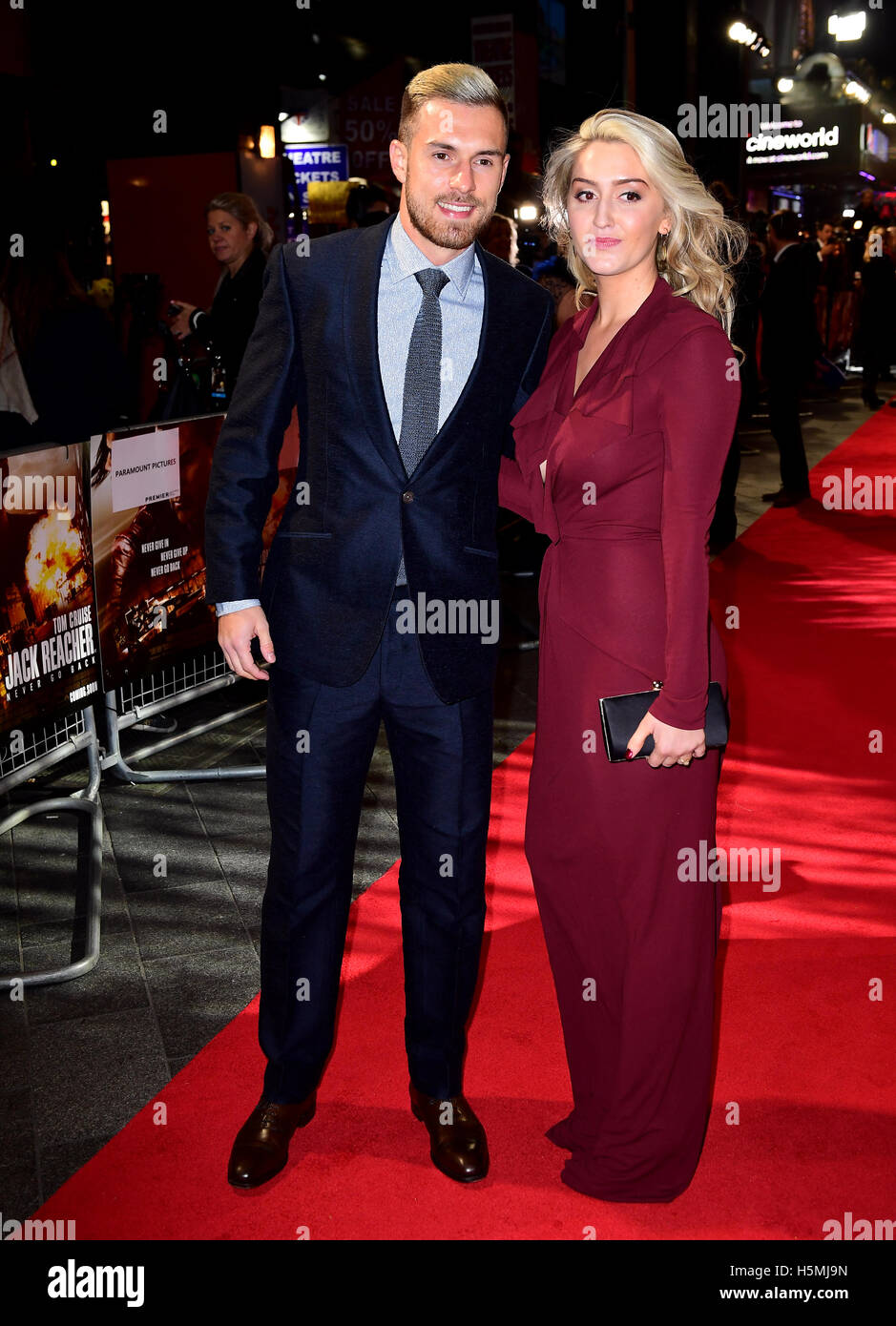 Aaron Ramsey and Colleen Ramsey (nee Rowland) attending the Jack ...