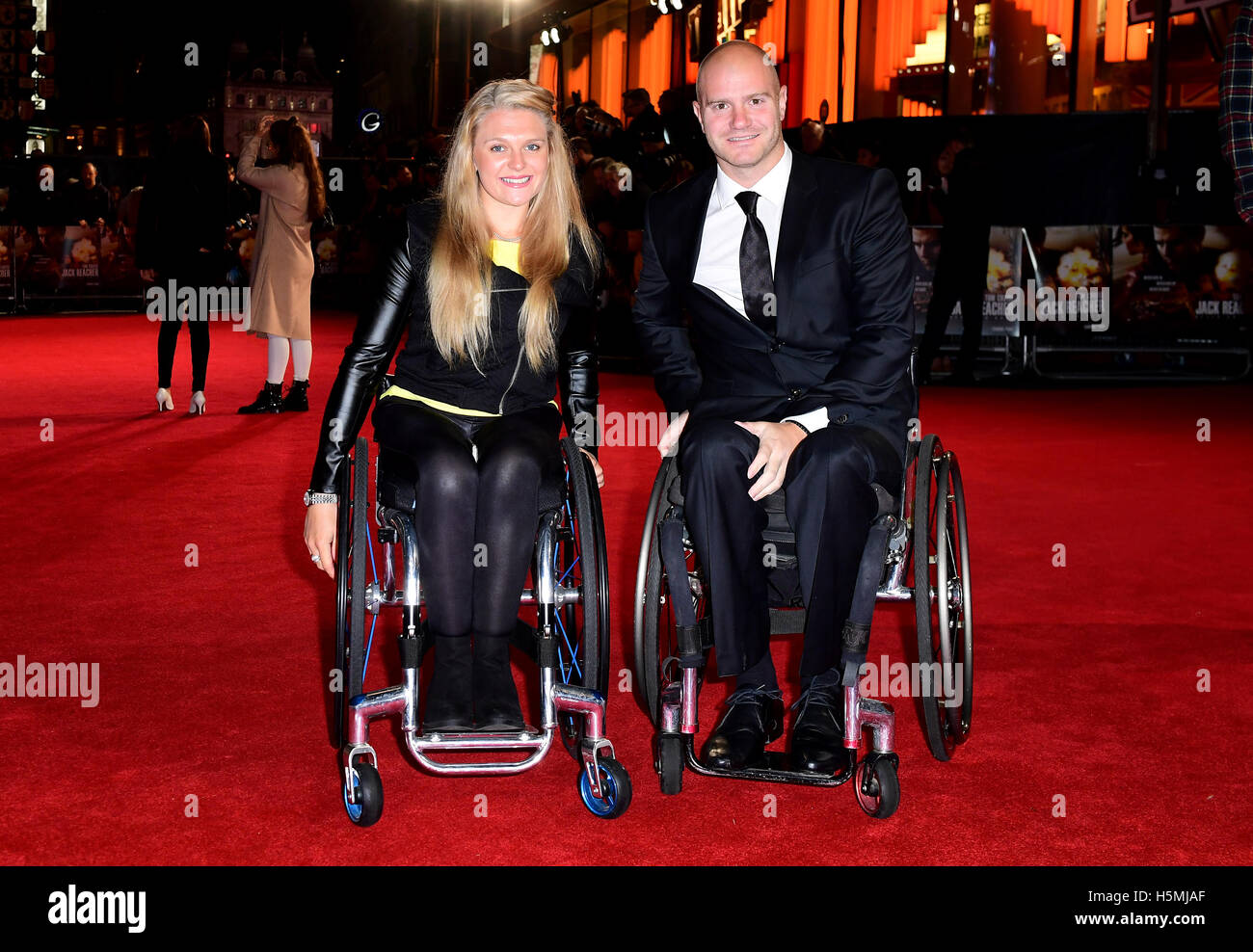 Jordanne Whiley and Marc McCarroll attending the Jack Reacher: Never Go ...