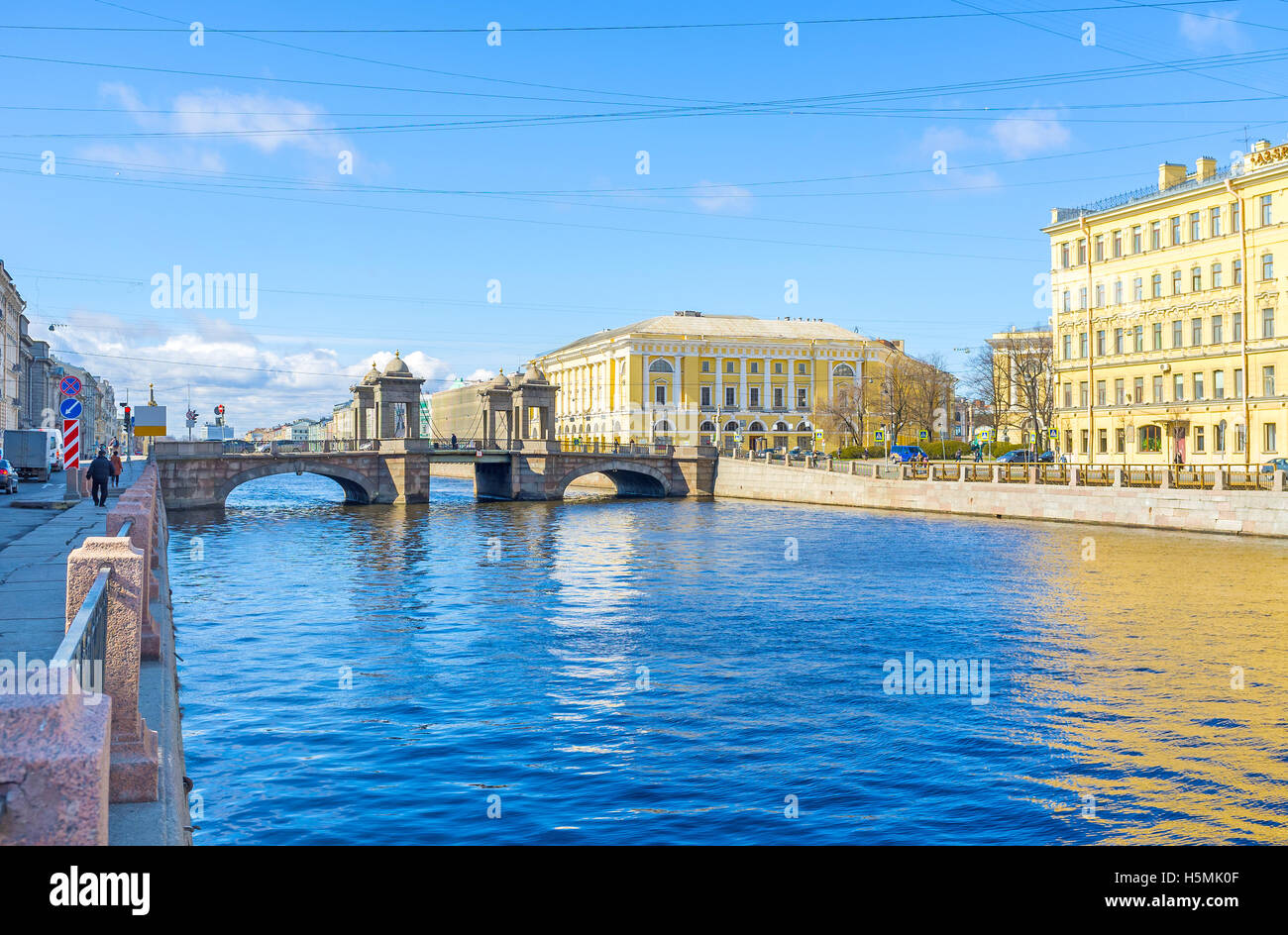 The Lomonosov Bridge across Fontanka River is the best preserved ...