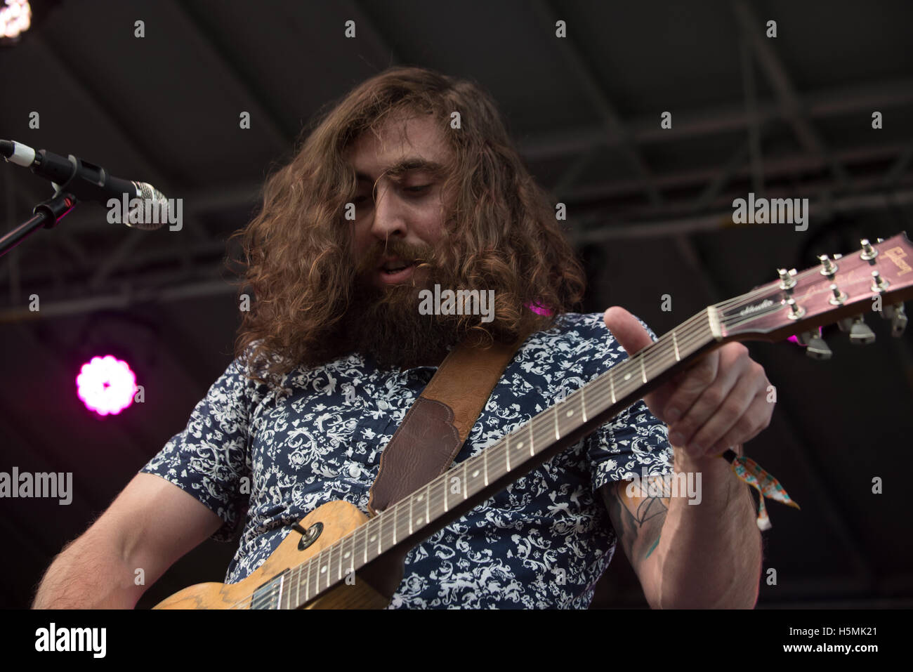 Ryan Granger of The Grizzled Mighty performs at Bumbershoot festival on ...