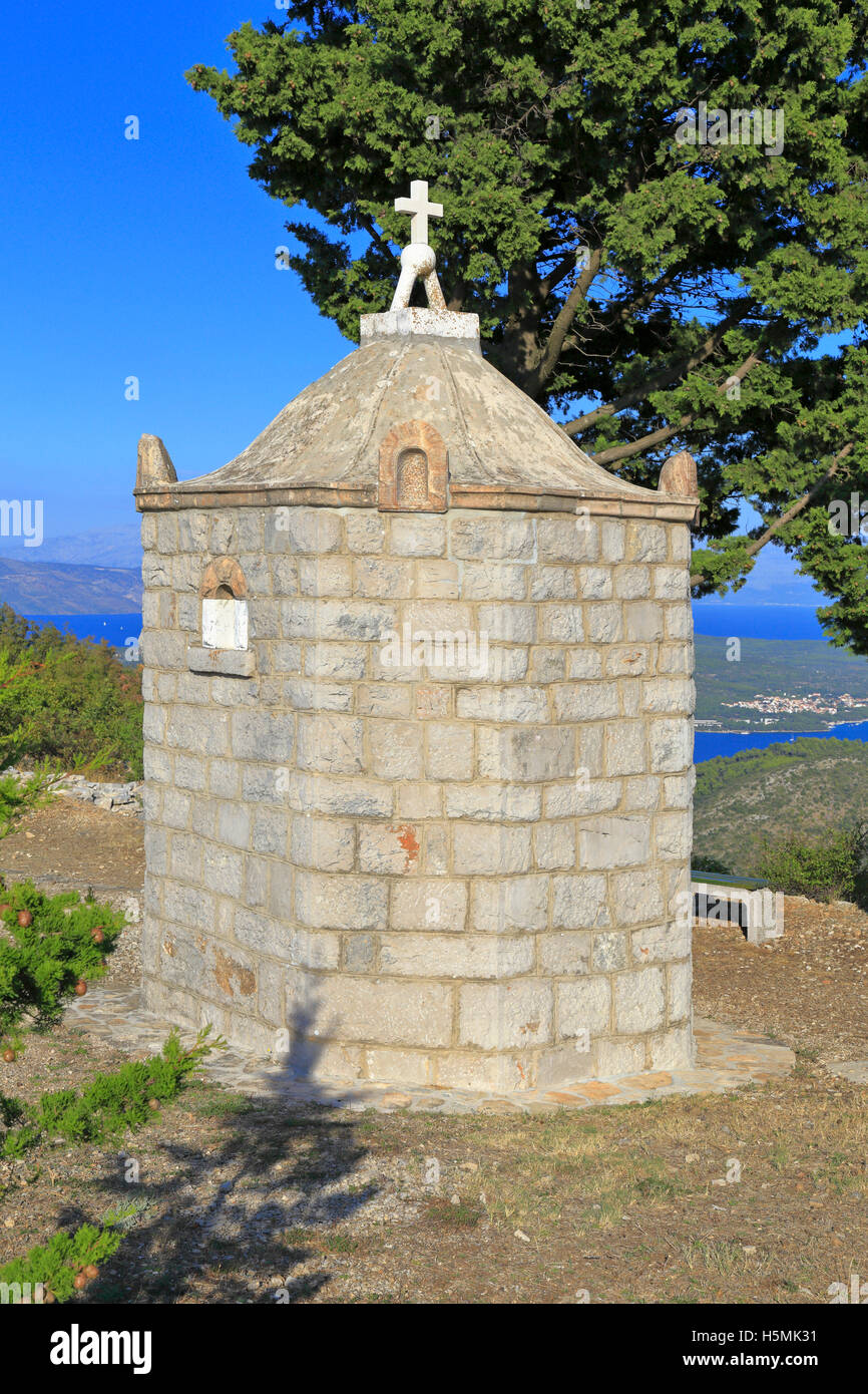 Octagonal chapel at the St Rock lookout and Napoleonic Road, Velo ...