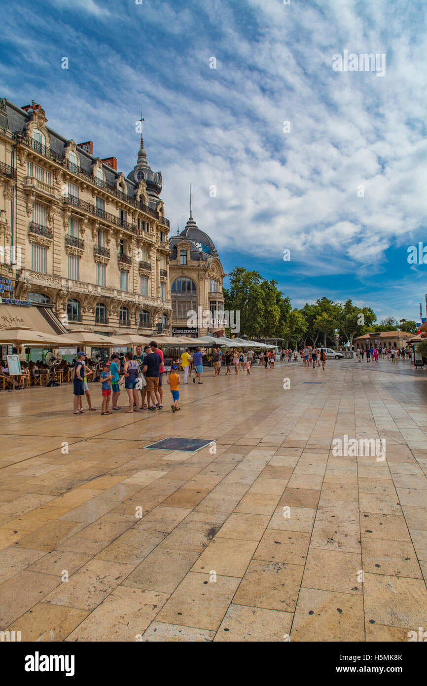 View at traditional houses in Montpellier, France Stock Photo - Alamy