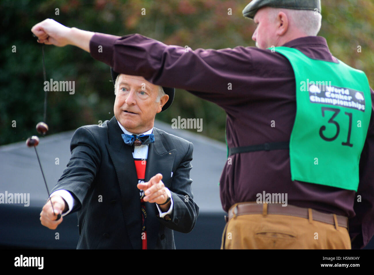 Derek Freeman competes in The World Conker Championships at Southwick ...