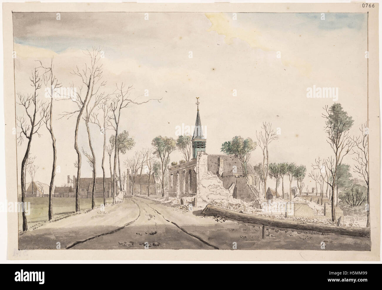 A historical map or image of Schoorl from 1811, showing the landscape ...