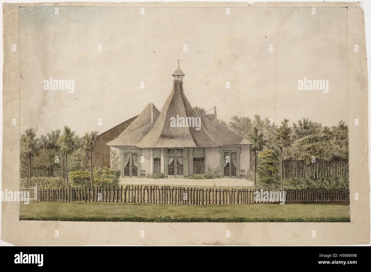 A historical image of Heiloo in the Netherlands, captured in 1815. This ...