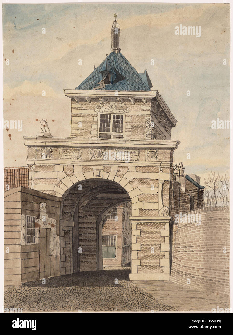 Friese Poort, built in 1809, is a historical structure located in the ...