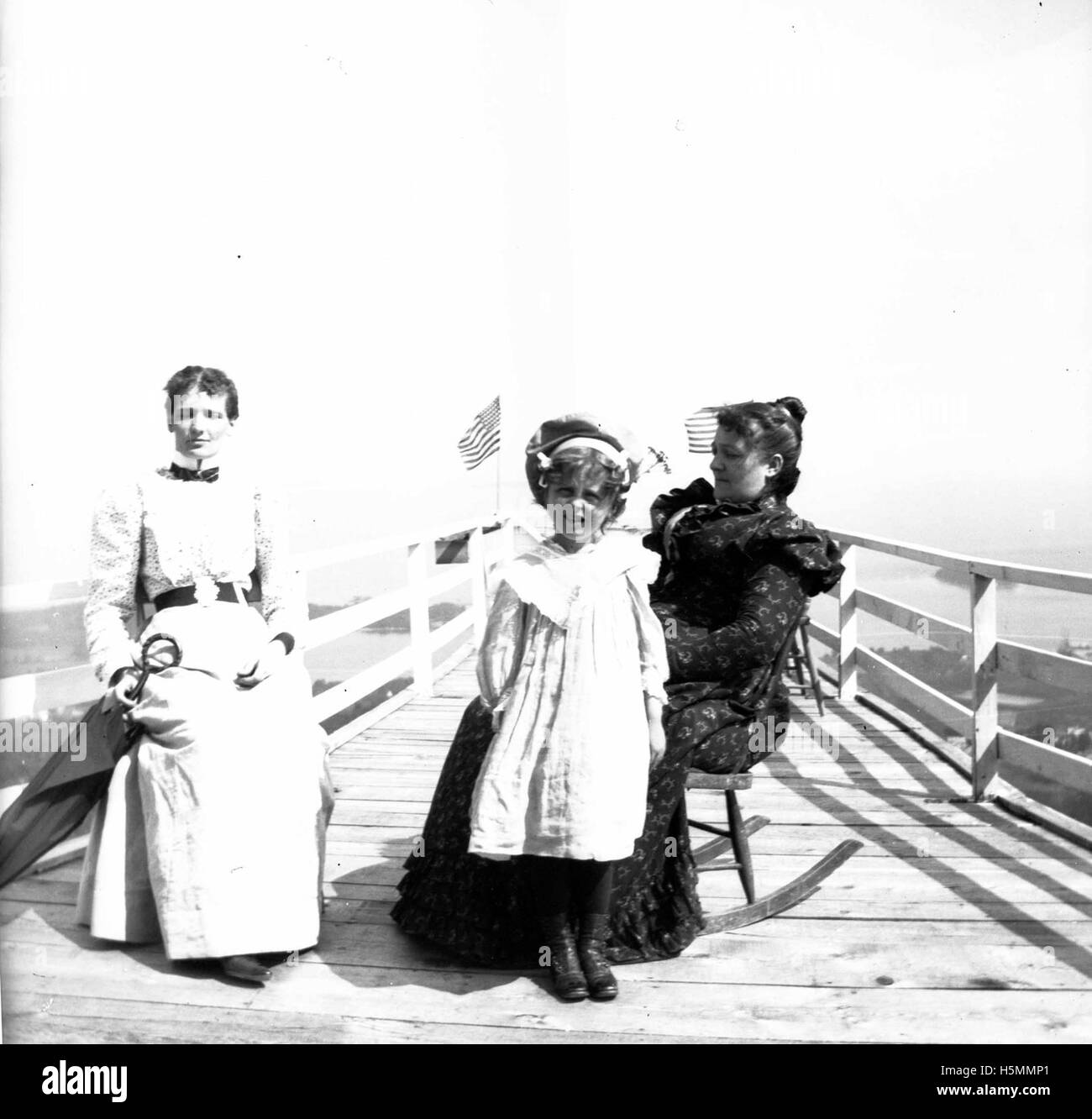 This photograph shows Minnie Babb, Emma Babb, and Margaret on July 8 ...