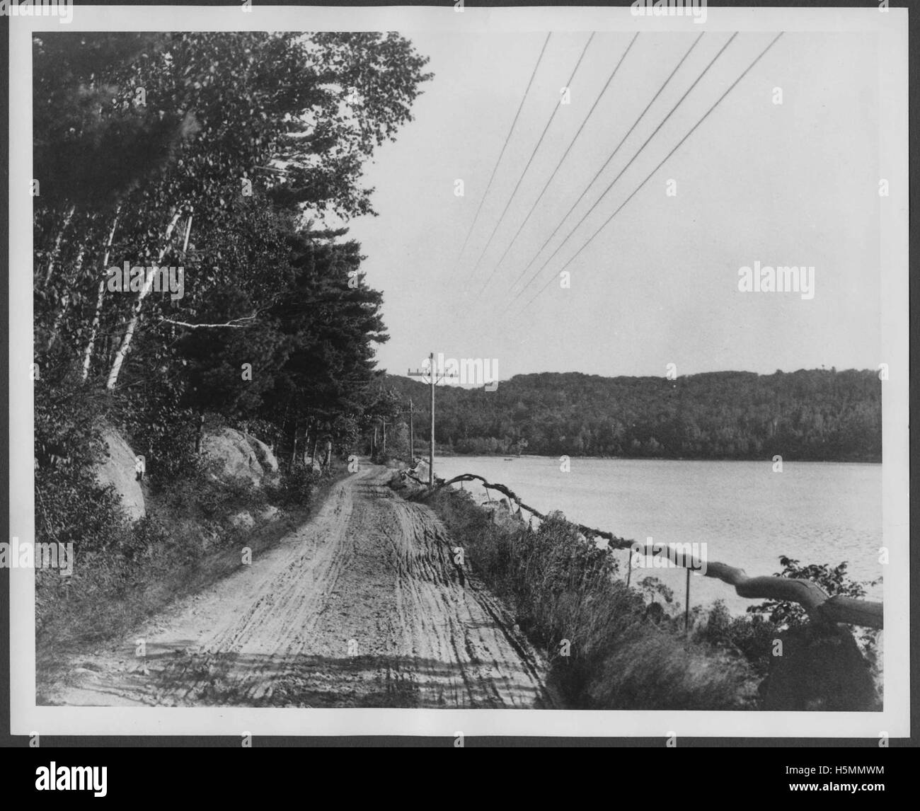 Countryside road path drive Black and White Stock Photos & Images - Alamy