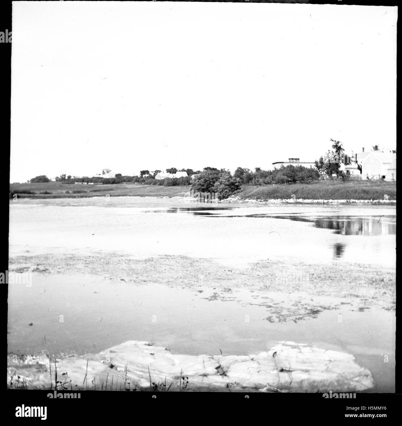 This photograph offers views of the Weskeag River in South Thomaston ...