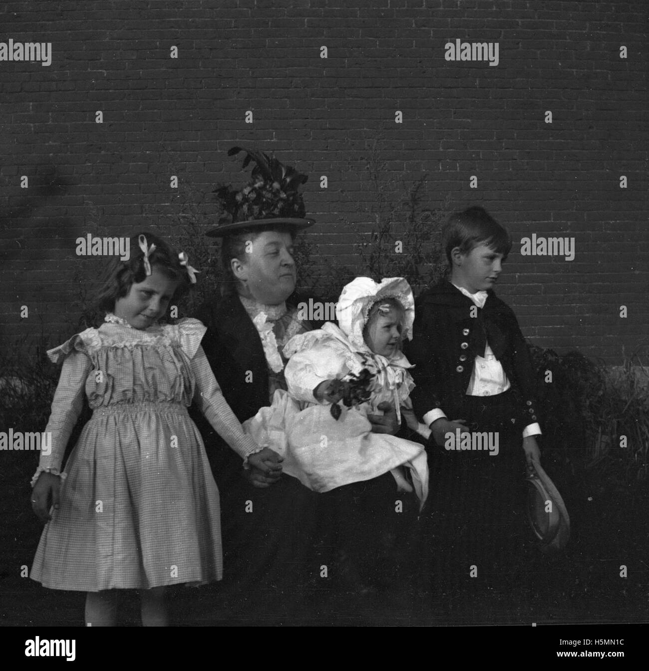 A photograph from August 1898 showing Miss Brown and the Talbot ...