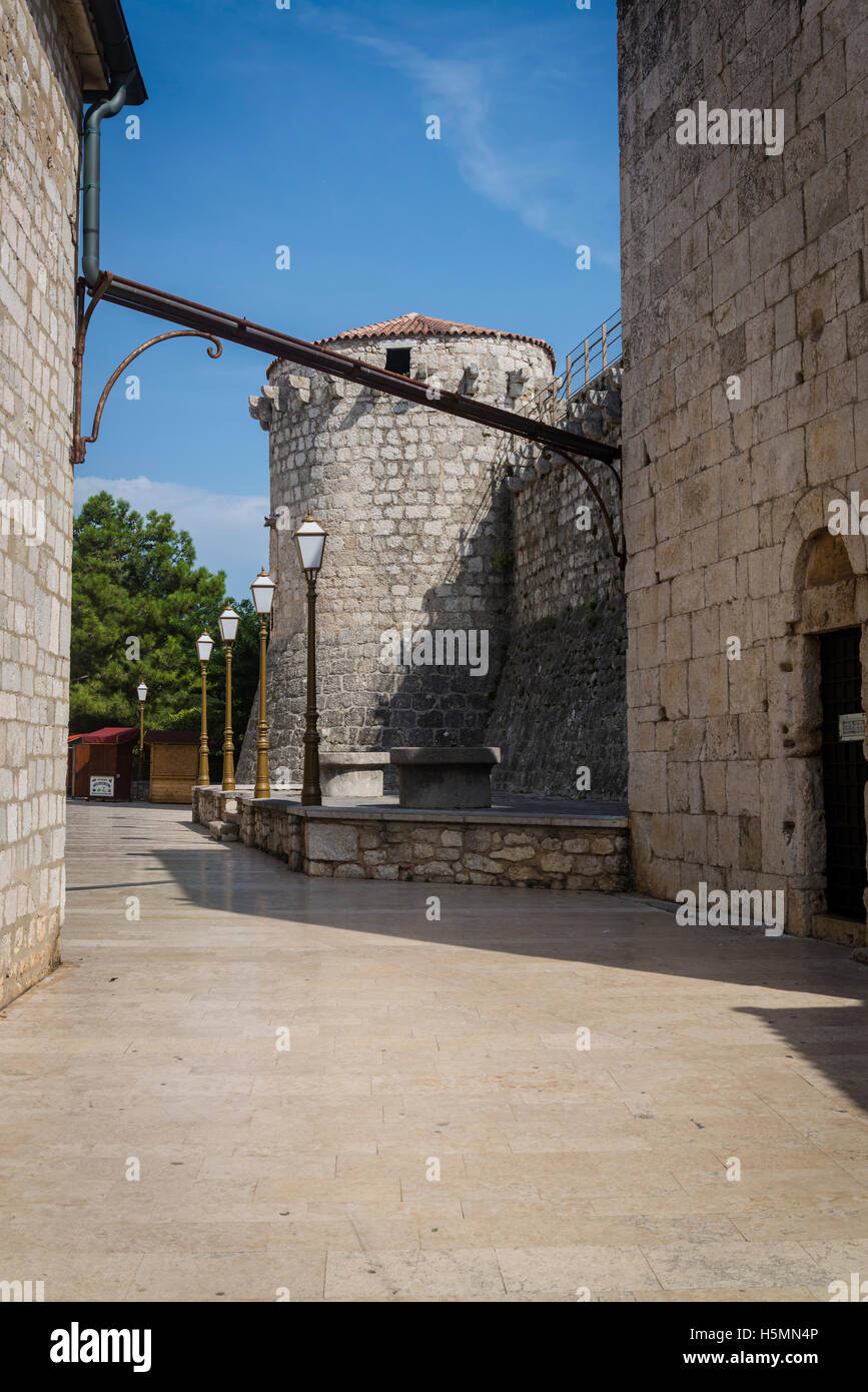 Medieval Frankopan Castle, at Kamplin Square from the Roman times, Town ...