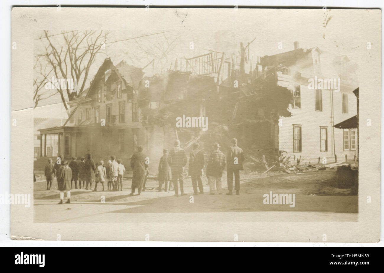 A real-photo postcard depicting the remains of Bay View House (Elms ...