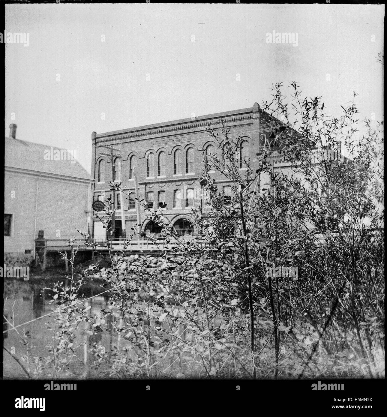Landscape waterfall in early Black and White Stock Photos & Images - Alamy