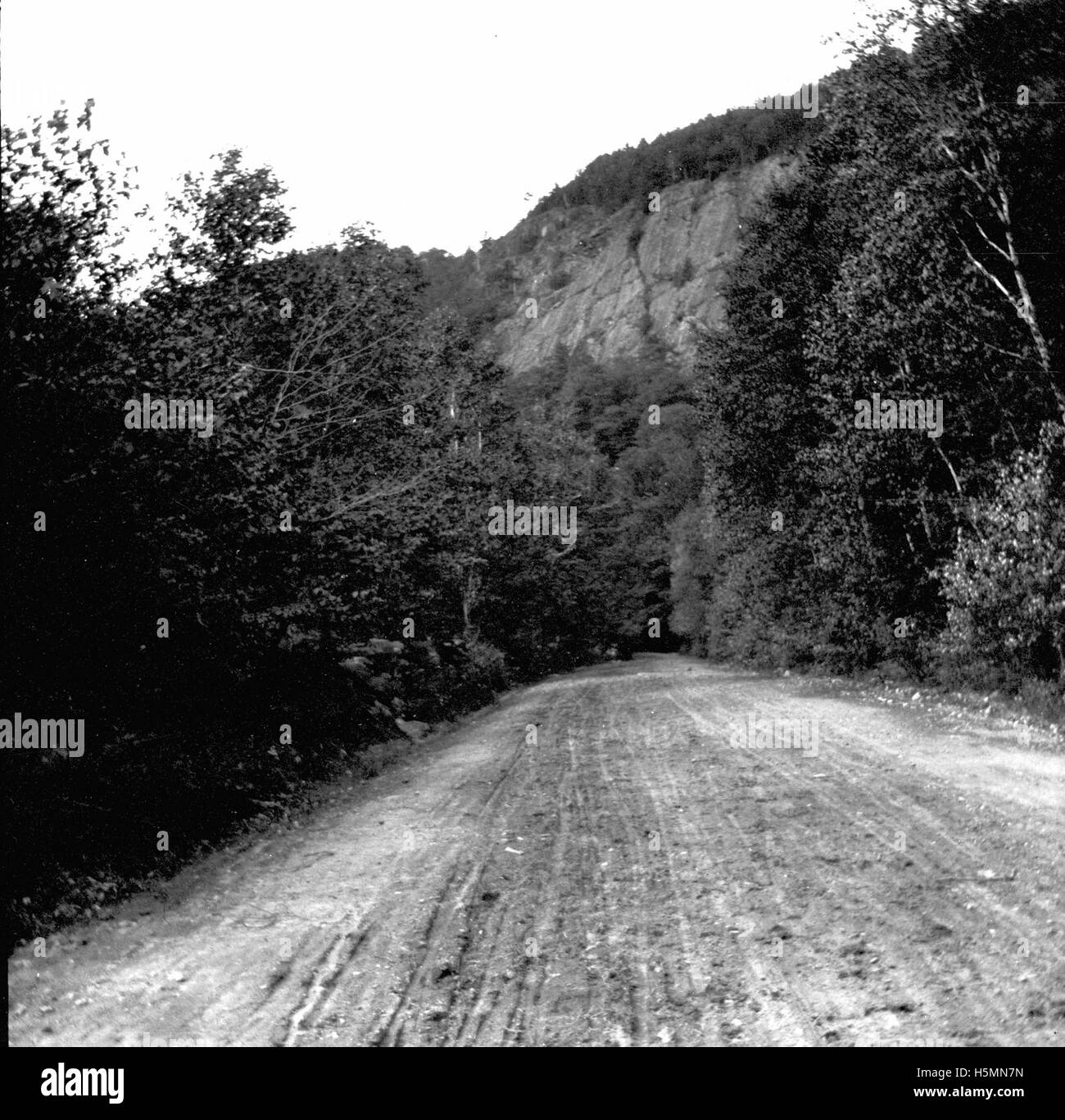 This 1898 photograph captures the view of Mt. Megunticook cliffs along ...