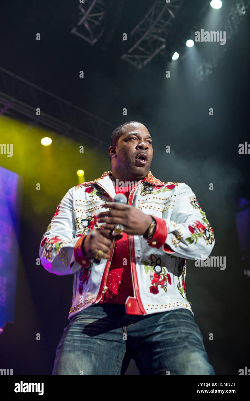 Busta Rhymes performing at The Real Birthday Bash on February 28, 2016 ...