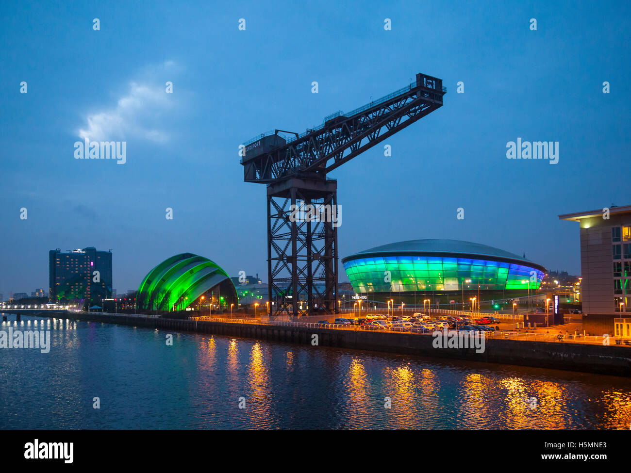 The Clyde Arc (known locally as the Squinty Bridge) spanning the River ...