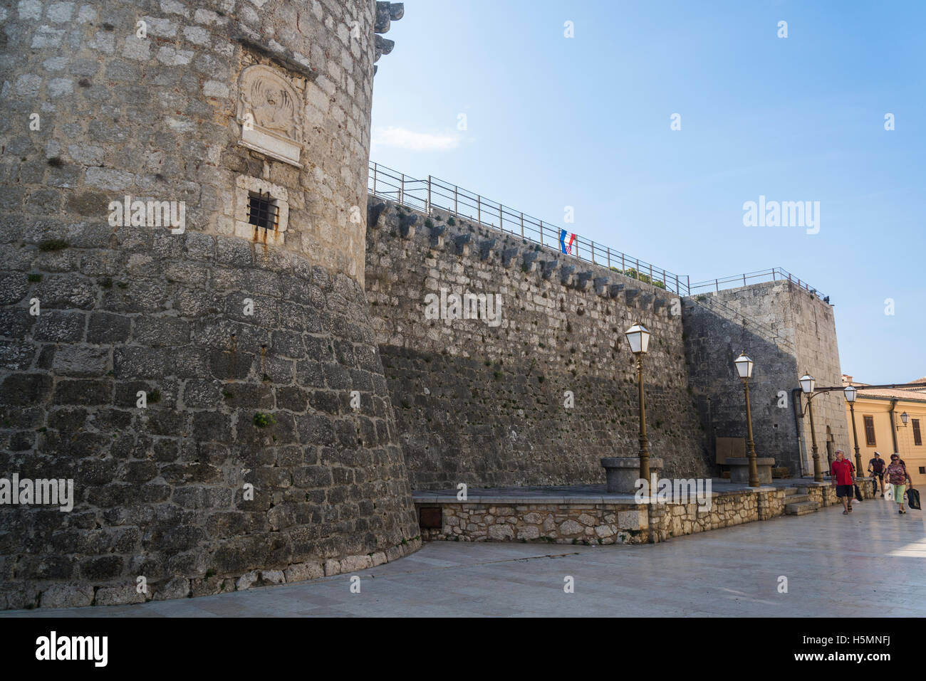 Medieval Frankopan Castle, Town of Krk on the island of Krk, Croatia ...