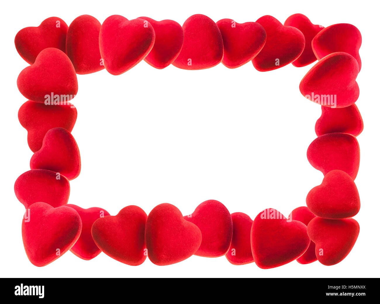 Red Heart frame isolated on white background Stock Photo - Alamy