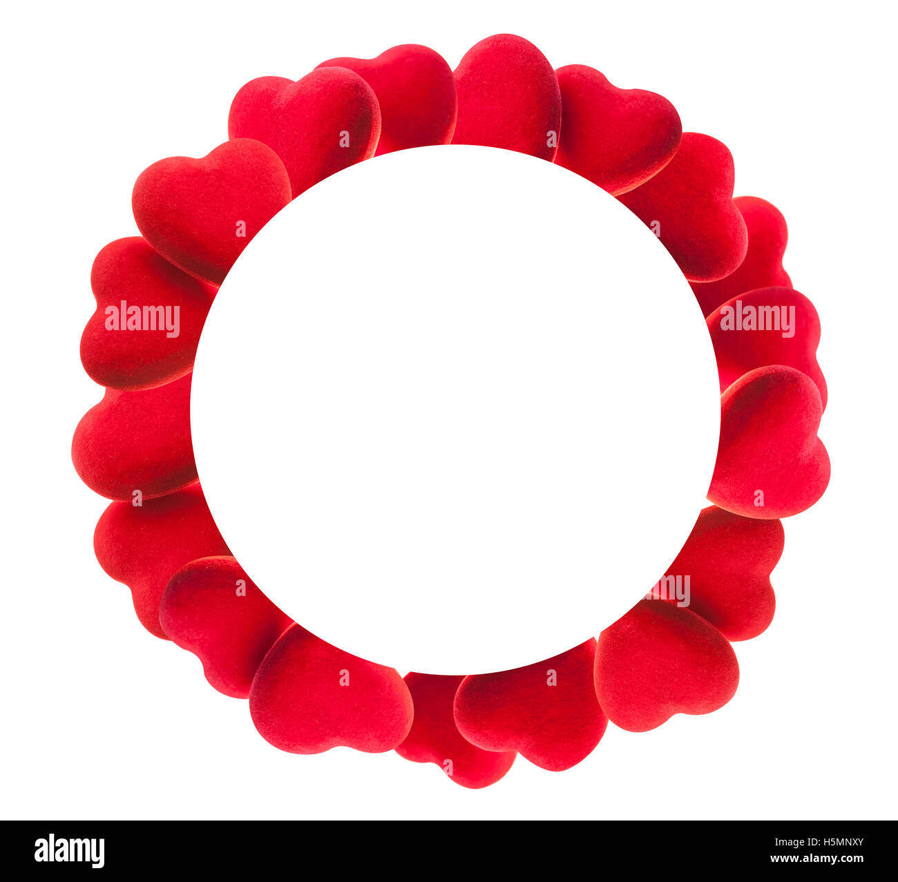 Round hearts frame Valentine's day or Wedding background Stock Photo ...