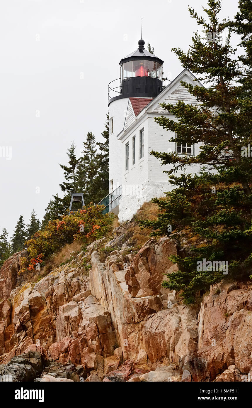 Bass Harbor Head Light Stock Photo - Alamy