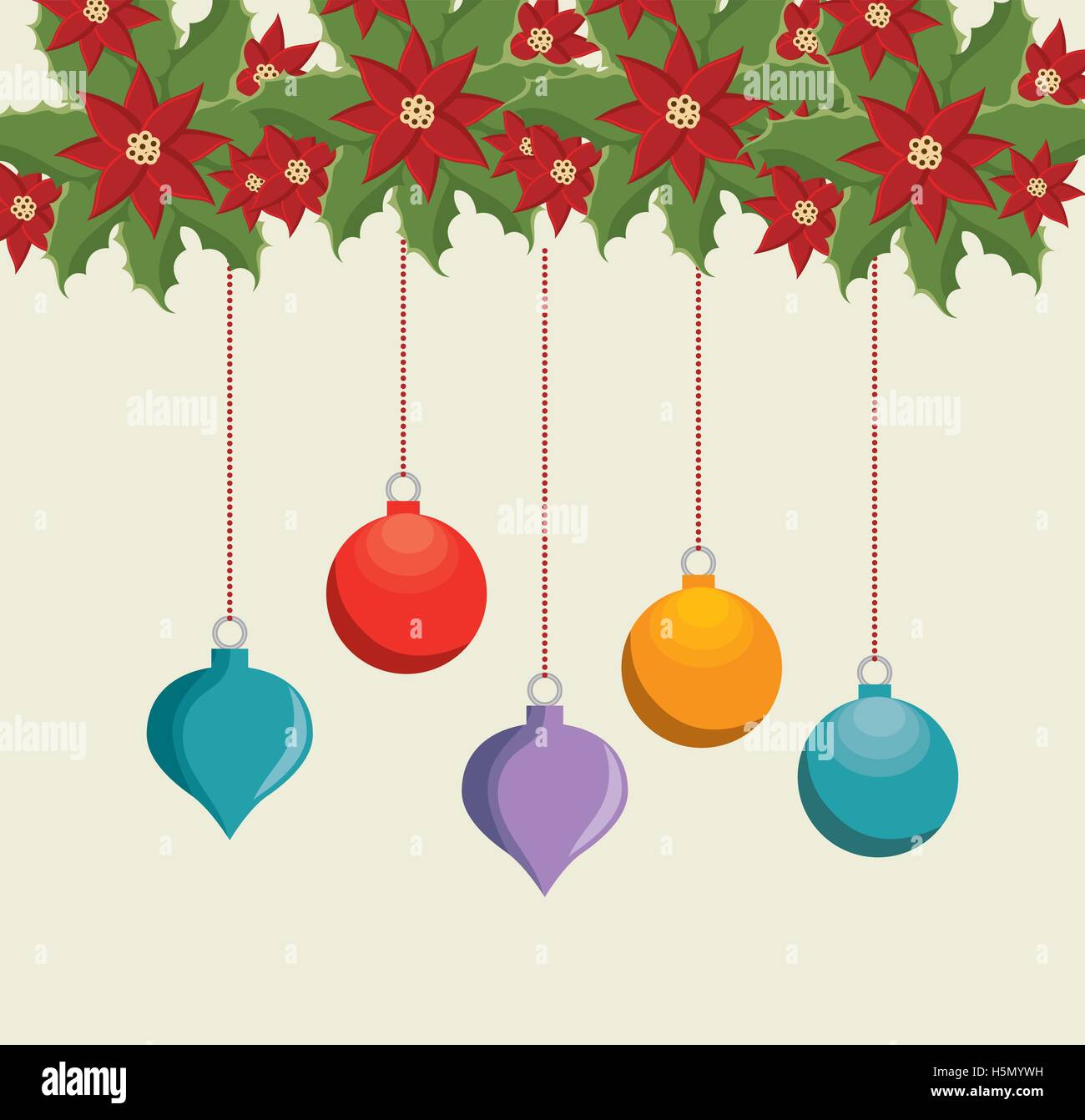 happy merry christmas balls Stock Vector Image & Art - Alamy