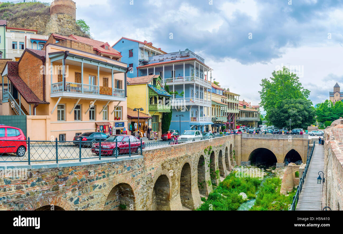 The Abanotubani neighborhood is famous for the sulphur baths and ...