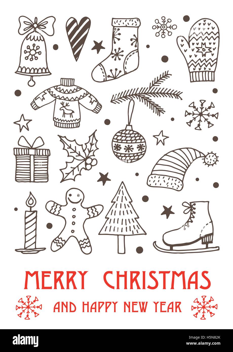 Christmas frame template card Stock Vector Image & Art - Alamy