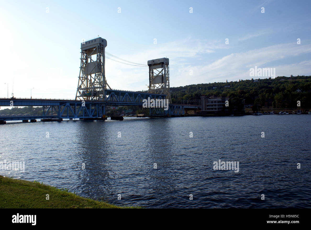 Double Lift Bridge Stock Photo - Alamy