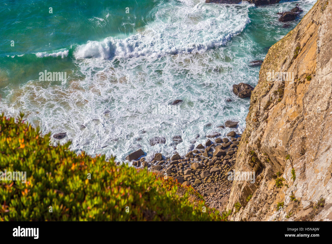 Cliffs of Cabo da Roca, Portugal, the westernmost point of Europe Stock ...