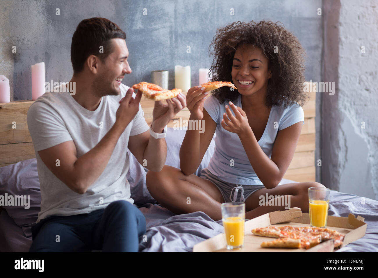 Intimate couple bed hi-res stock photography and images - Alamy