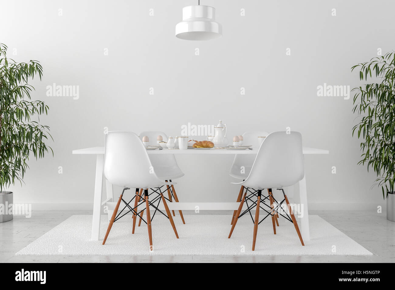 Empty kitchen interior background Stock Photo - Alamy