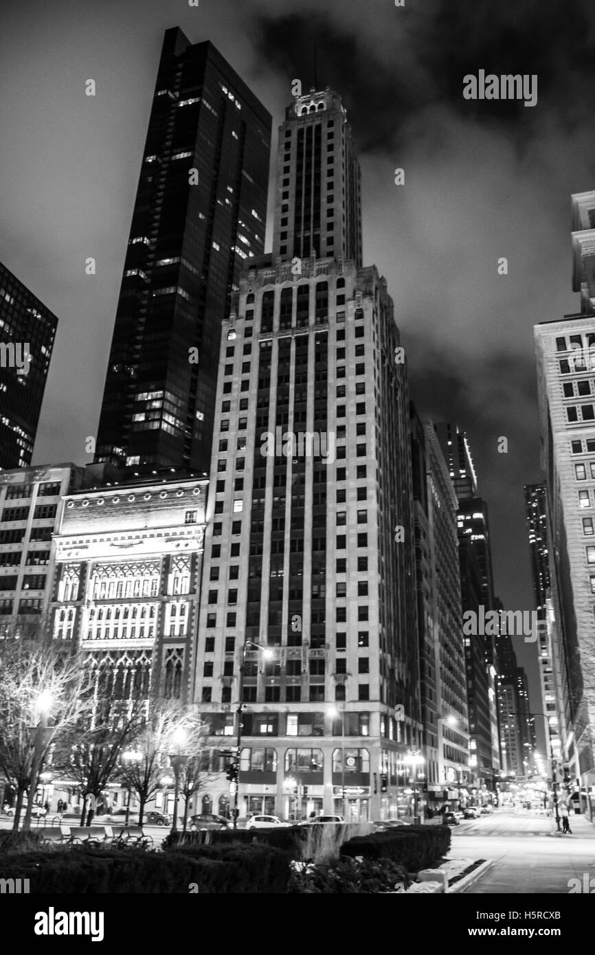 Downtown Chicago in January Stock Photo - Alamy