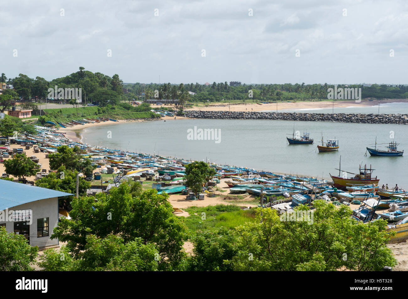 Fishing boats on the beach, Hambantota, Sri Lanka Stock Photo - Alamy