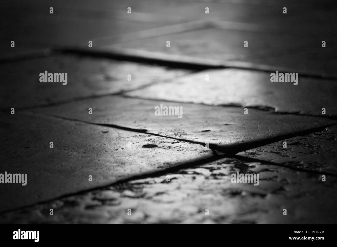 Stone floor in old Black and White Stock Photos & Images - Alamy