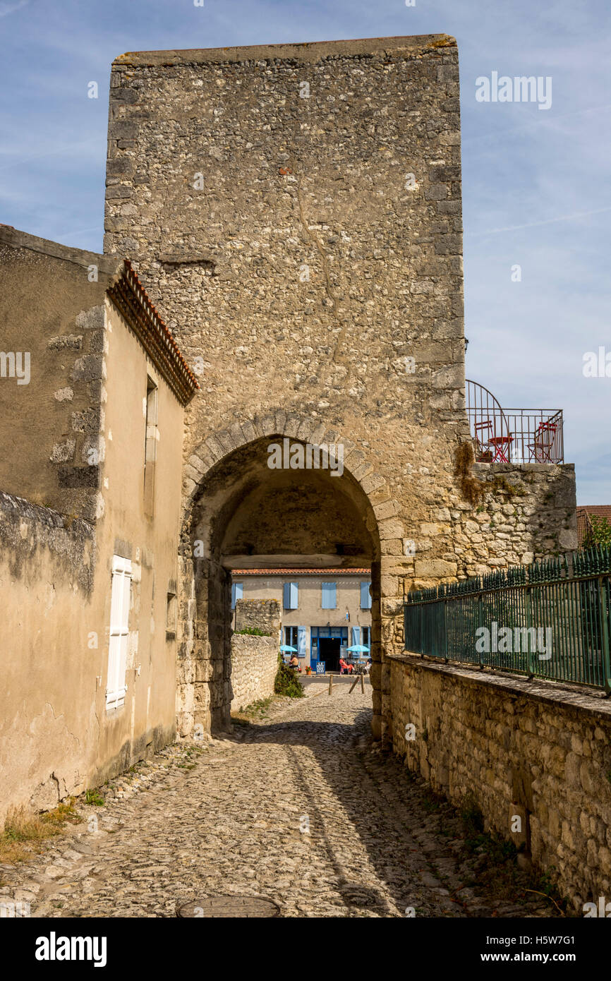 Charroux, labelled The Most Beautiful Villages of France, The door of ...