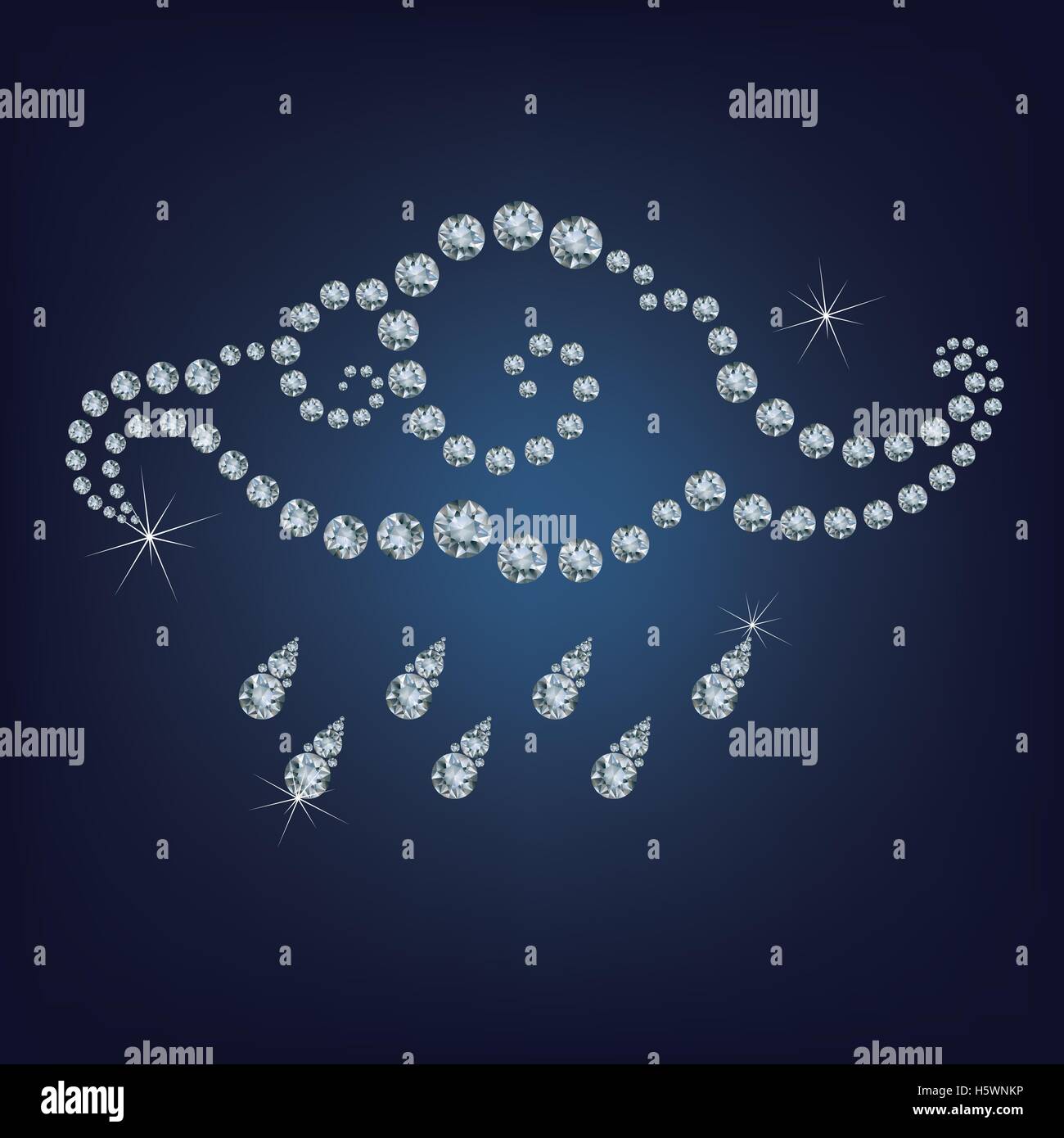 Cloud made a lot of diamonds on the black background Stock Vector Image ...